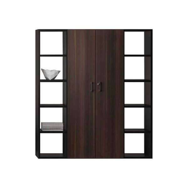 Libreria con ante battenti e 2 moduli a giorno - Rescaff